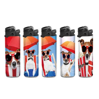 China Cool Dog Custom Logo Refillable/Disposable Cigarette Lighter Samples US 0.01/Piece for sale