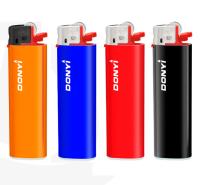 China Custom Logo Disposable Flint Lighter 82x24x12mm 17/18kgs Kitchen Cricket Lighter for sale
