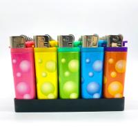 China Disposable Flint Cigarette Lighter 82mm AS ABS Plastic Custom Logo 50pcs per Box for sale