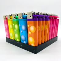 China Disposable Flint Cigarette Lighter 82mm AS ABS Plastic Custom Logo 50pcs per Box for sale