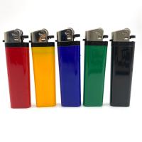 China Disposable Flint Cigarette Lighter 82mm AS ABS Plastic Custom Logo 50pcs per Box for sale