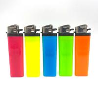 China Disposable Flint Cigarette Lighter 82mm AS ABS Plastic Custom Logo 50pcs per Box for sale