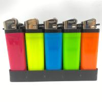 China Disposable Flint Cigarette Lighter 82mm AS ABS Plastic Custom Logo 50pcs per Box for sale