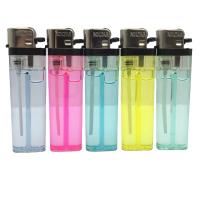 China Custom Transparent Flint Gas Lighter 8x2.37x1.18cm EUR Standard DY-016 for sale