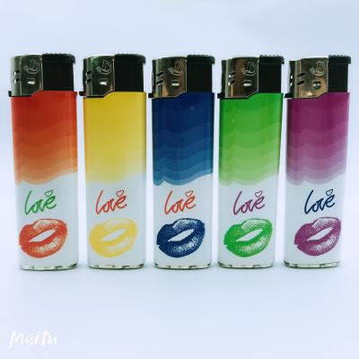 China Disposable Electronic Cigarette Gas Lighter 79.2mm Rechargeable Custom Logo for sale