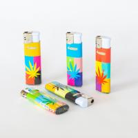 China Customized Request Five Colors Label Design Gas Lighter for Cigarette Nickel Wind Cap for sale