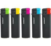 China Custom Plastic Disposable Lighter 80x24.9x10mm AS ABS Gas Cigarette Lighter with Big Printing Space for sale