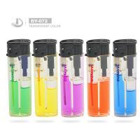 China Disposable Transparent Electric Cigarette Lighter 7.92cm ABS AS Custom Logo for sale