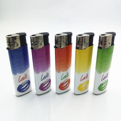 China Disposable Electric Gas Lighter ABS Plastic 7.92x2.35x1.15cm Custom Logo for sale