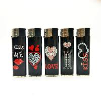 China Disposable Dy-072 Customized Black Label Electronic Lighter for End Customers for sale