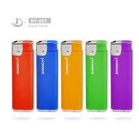 China Disposable Advertising Lighter 80x25x10mm Custom Logo Promotional Gift Cigarette Lighter for sale