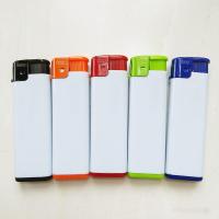 China Disposable Advertising Lighter 80x25x10mm Custom Logo Promotional Gift Cigarette Lighter for sale