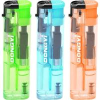 China OEM Windproof Lighter Transparent Color ABS AS 7.88x2.1x1.1 cm for Promotion for sale