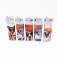China Disposable Electric Lighter DY-F016 Windproof ABS AS 7.8x2.36x1.55cm Custom Logo for sale