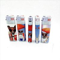 China Disposable Electric Lighter DY-F016 Windproof ABS AS 7.8x2.36x1.55cm Custom Logo for sale