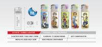 China Disposable Electric Lighter DY-F016 Windproof ABS AS 7.8x2.36x1.55cm Custom Logo for sale