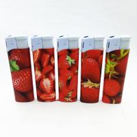 China Refillable Colorful Plastic Strawberry Lighter With Child Resistance Function for sale
