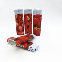 China Refillable Colorful Plastic Strawberry Lighter With Child Resistance Function for sale