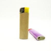 China Refillable Butane Gas Lighter With Pink Diamond Customization for sale