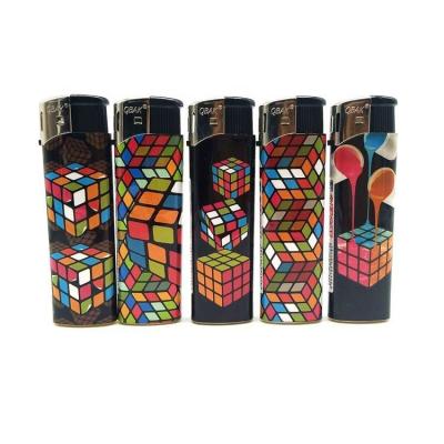 China DY-007 Refillable European Electric Lighter ABS Plastic 8.2cm Cigarette Lighter for sale