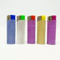 China Customization Import Direct Refill Cigarette Electric Lighter with Diamond Sticker Dy-007 for sale