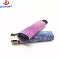 China Customization Import Direct Refill Cigarette Electric Lighter with Diamond Sticker Dy-007 for sale