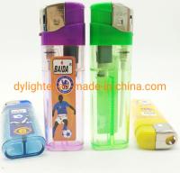 China Custom Logo Disposable Electric Lighter 81.7mm Flame Cigarette Lighter Refillable Plastic Baida Reloj Briquet for sale