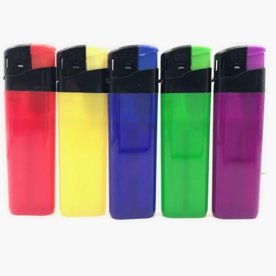 China Transparent Electric Disposable Lighter 82.2mm Custom Cigarette Gas Lighter for sale
