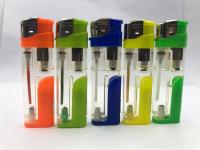 China Transparent Electric Disposable Lighter 82.2mm Custom Cigarette Gas Lighter for sale
