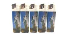 China Transparent Electric Disposable Lighter 82.2mm Custom Cigarette Gas Lighter for sale
