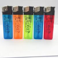 China Custom Disposable Gas Lighter 82.2x24.9x11.8mm OEM Logo Print Carton 43x26x27cm for sale