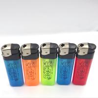 China Custom Disposable Gas Lighter 82.2x24.9x11.8mm OEM Logo Print Carton 43x26x27cm for sale