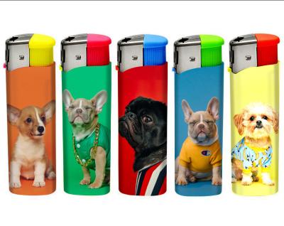 China EU Standard Gas Plastic Electronic Lighter 82x24.2x12.3mm Custom Logo Promotion Gift for sale