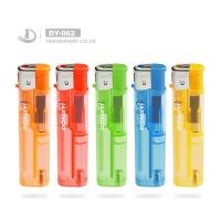 China Disposable Turbo Flame Electronic Gas Lighter 8.1x2.03x1.16cm Model DY-062 for sale