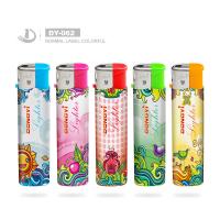 China Disposable Turbo Flame Electronic Gas Lighter 8.1x2.03x1.16cm Model DY-062 for sale