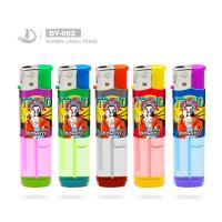 China Disposable Turbo Flame Electronic Gas Lighter 8.1x2.03x1.16cm Model DY-062 for sale