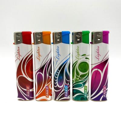 China Custom Logo Flint Gas Lighter 80mm Plastic Cigarette Candle Lighter for Wholesale for sale