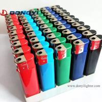 China Refillable Electronic Gas Lighter 80x23.7x11.18mm with Flint Custom Logo for sale