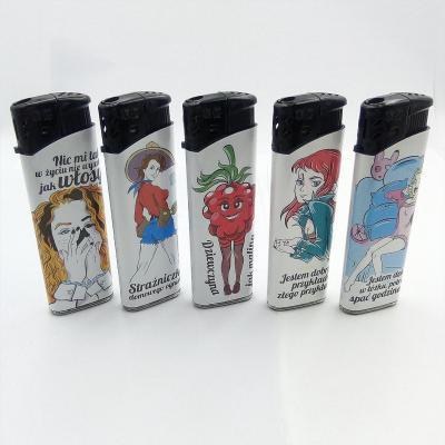 China Dongyi Custom Logo Electric Lighter 8.1x2.58x1.14cm ABS AS Cigarette Lighter for sale