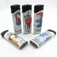 China Dongyi Custom Logo Electric Lighter 8.1x2.58x1.14cm ABS AS Cigarette Lighter for sale