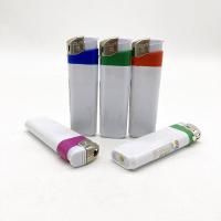 China White Plastic Electric Cigarette Lighter 8.2x2.49x1.18cm Custom Logo Promotional Igniter for sale