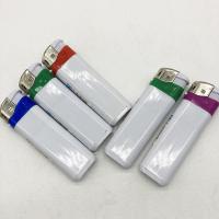 China White Plastic Electric Cigarette Lighter 8.2x2.49x1.18cm Custom Logo Promotional Igniter for sale