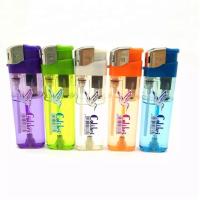 China Refillable Butane Gas Electric Lighter PVC Shrink Design 17kgs N.W for Cigarette and Candle for sale
