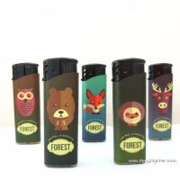 China Custom Label Disposable Smoking Lighter ABS 8.1cm Cool Dog Design Dongyi for sale