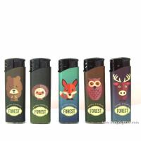 China Custom Label Disposable Smoking Lighter ABS 8.1cm Cool Dog Design Dongyi for sale