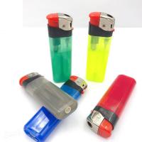 China Refillable Electric Gas Lighter ABS Plastic Cigarette Lighter 8.2cm Custom Logo for sale
