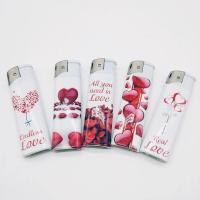 China Refillable Custom Electric Gas Lighter 8.2x2.42x1.23cm White for Promotional Gifts for sale