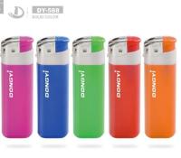 China Dy-588 Disposable Electric Sollid Color Lighter Customized Request for Cigarette for sale