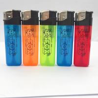 China Disposable Transparent Cigarette Gas Lighter 8.22cm Custom Patterns Promotional Lighter for sale