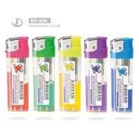 China DY-306 Transparent Electronic Cigarette Lighter 7.7cm ABS Plastic Custom Logo for sale